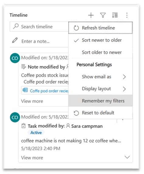 Boost Your Productivity With Timeline Enhancements Microsoft Dynamics 365 Blog