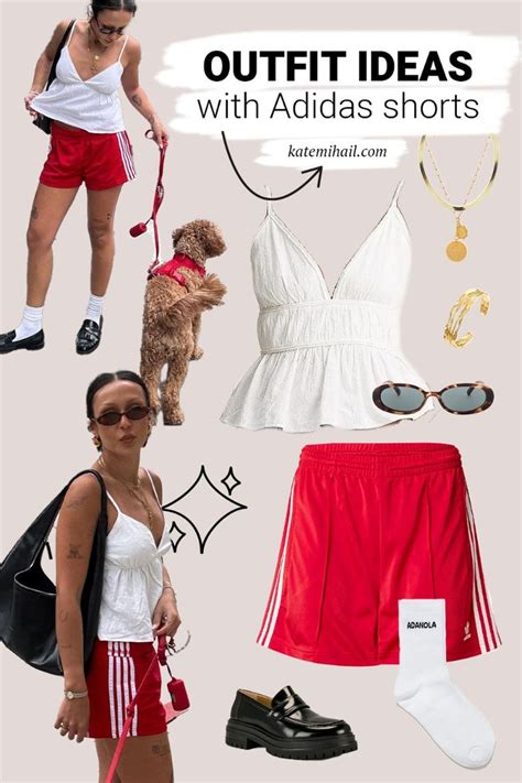 Red Adidas Shorts Outfit Ideas For Summer Shorts Outfits Women
