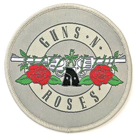 Guns N Roses Silver Circle Logo Silver Patch Eyesore Merch