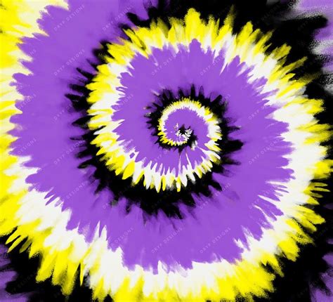 Purple Yellow Black White Tiedye Swirl Digital Paper Background Pattern