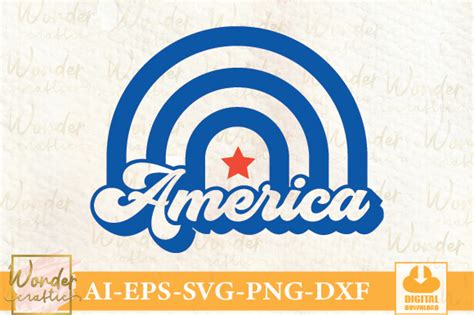 America Rainbow Graphic By Wondercraftic · Creative Fabrica