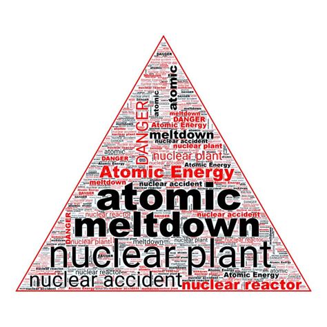 Nuclear Atomic Energy Illustration Abstract Text Background Icons Stock Illustration