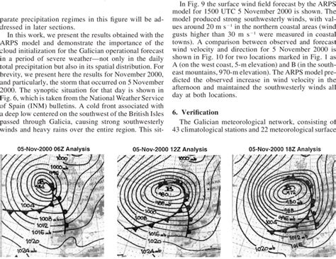 Synoptic Analysis For 5 Nov 2000 At 0600 1200 And 1800 Utc Sea Level