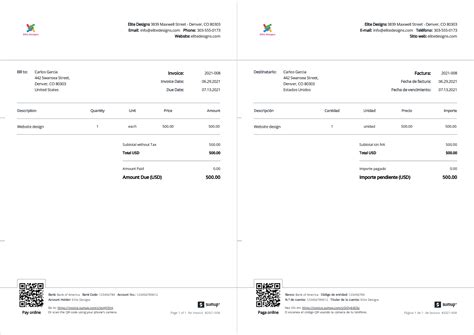 Freelance Translator Invoice Template