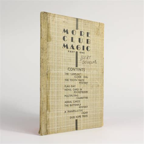 More Club Magic Part One Bert Douglas Collectingmagicbooks