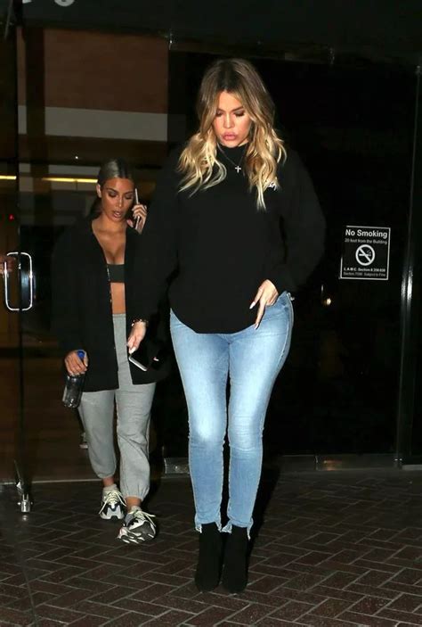 Pregnant Khloe Kardashian Continues To Keep Fans Guessing During Sister Outing With Kim Who