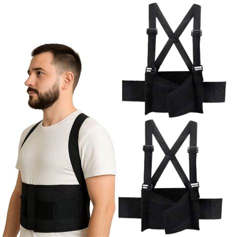 Kit 2 Cinta Lombar Ergonômica Proteção Coluna Faixa Abdominal Hérnia De