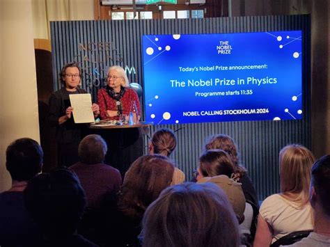 In Place At The Nobel Museum In Stockholm For The Announcement Of The
