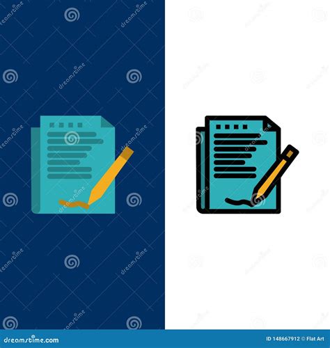 agreement report form layout paper icons flat and line filled icon