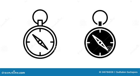 Compass Vecor Icon Set Stock Illustration Illustration Of Technology