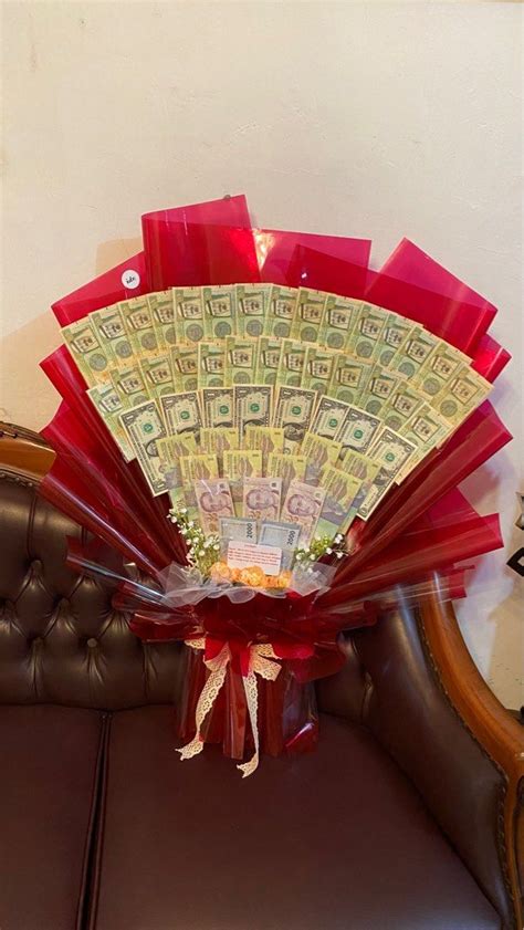 Buket Uang Lembar Desain Kerajinan Tangan Karya Seni Di Carousell