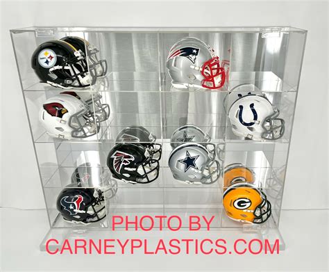Display Case 16 Mini Football Helmet