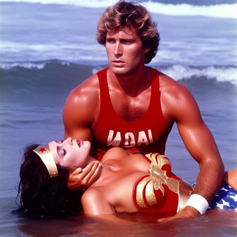 Wonder Woman And Lifeguard Hasslehoff By Magnoliaman9 On Deviantart