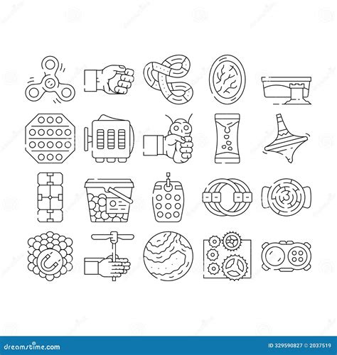 Popit Icons Set Cartoon Vector Pop It Toy Of Various Shape And Color 316777143