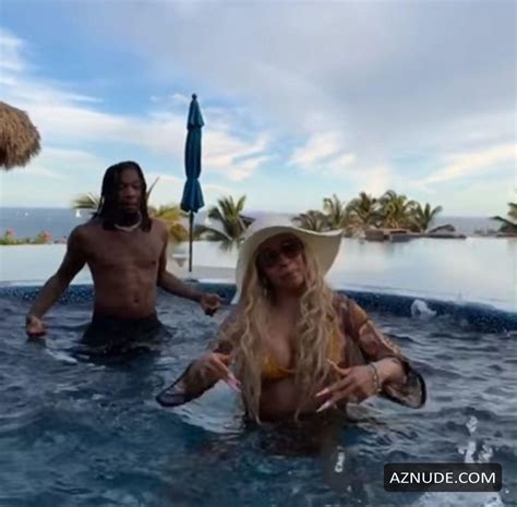 Cardi B Sexy In A Yellow String Bikini As She Continues Her Cabo San