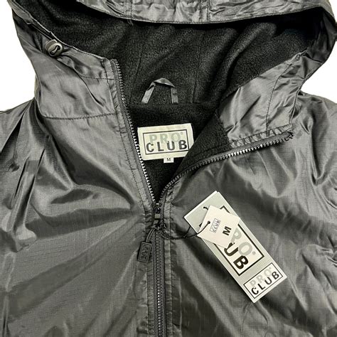 Pro Club Mens Fleece Lined Windbreaker Jacket