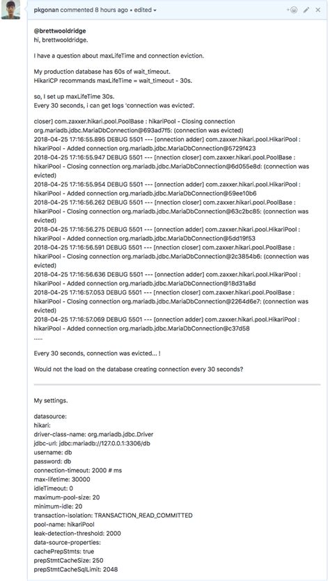 Hikaricp는 Test While Idle과 같은 커넥션 갱신 기능이 없을까 후덥의 기술블로그