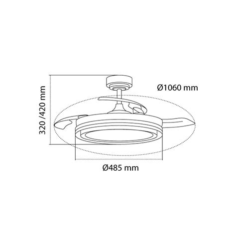 Ventilador Led Aspas Retráctiles Nasot 72w 7920lm Cct Enrique Iluminación