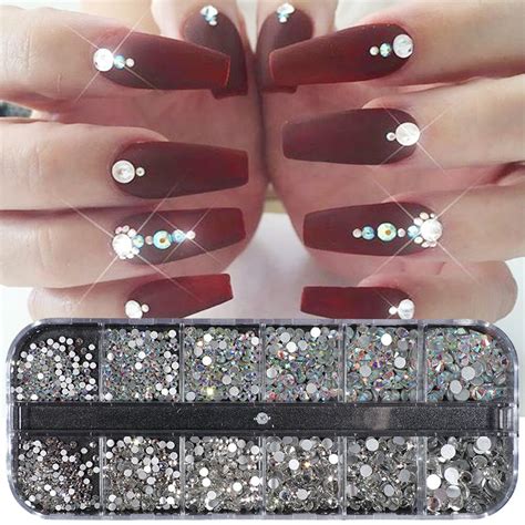 1 Case Crystal Strass Nail Art Rhinestone Decoration Mixed Etsy