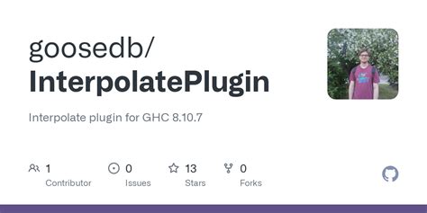 github goosedb interpolateplugin interpolate plugin for ghc 8 10 7