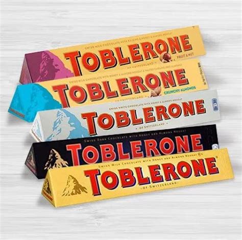 Toblerone Of Switzerland Combo Pack Of 5 Flavours Of Milk White Dark