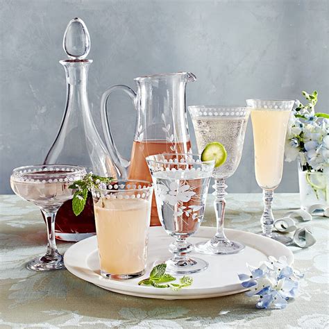 Vintage Etched Coupe Glass Williams Sonoma Australia