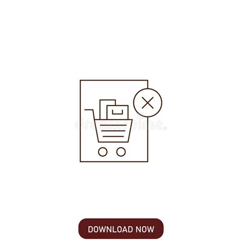 Cancel Order Icon Cancel Shopping Icon Outline Icon Isolated White