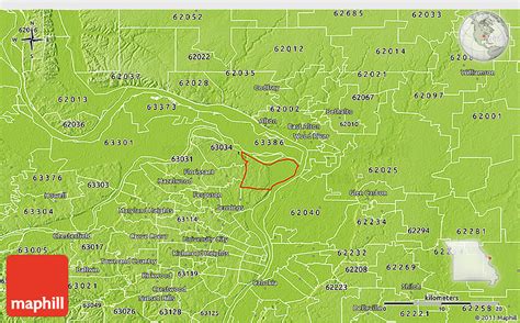 Physical 3d Map Of Zip Code 63138