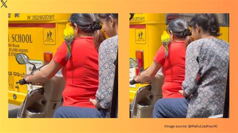 Bengaluru Woman Rides Scooter Without Helmet With Parrot Perched On Her