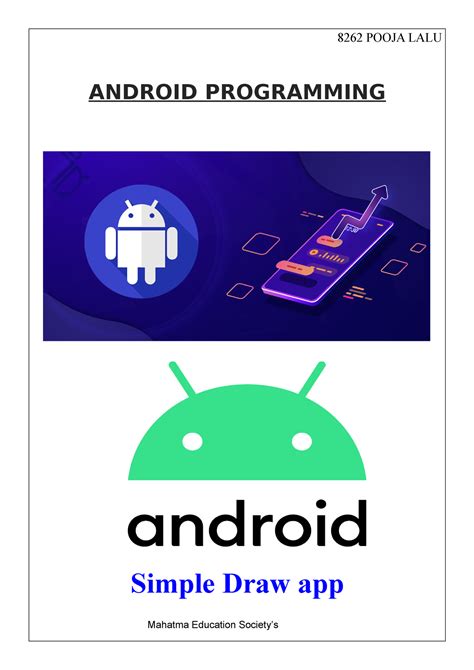 Android CA Project POOJA LALU ANDROID PROGRAMMING Simple Draw App Mahatma