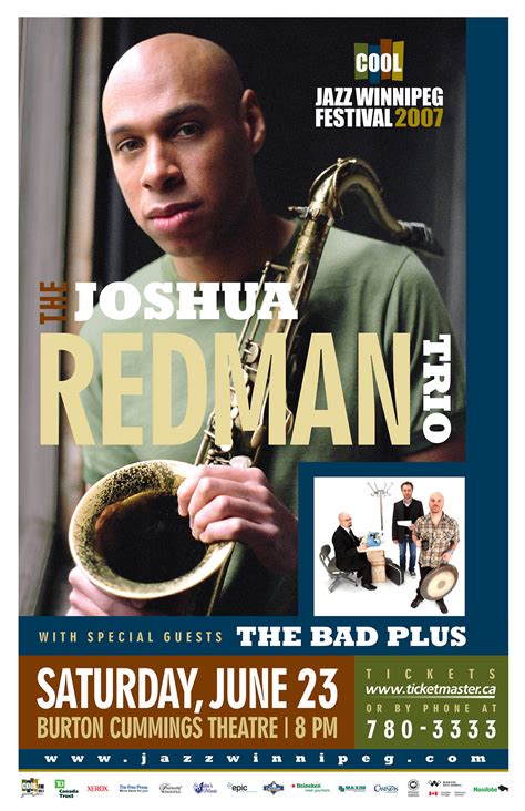 Joshua Redman Poster Cdr Gig Posters 204