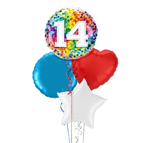 Happy 14th Birthday Confetti Balloons Buy For Lit Party
