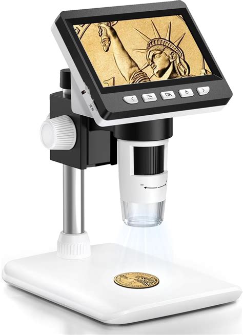 Aopick Coin Microscope 43 Lcd Digital Microscope 1000x 1080p Usb