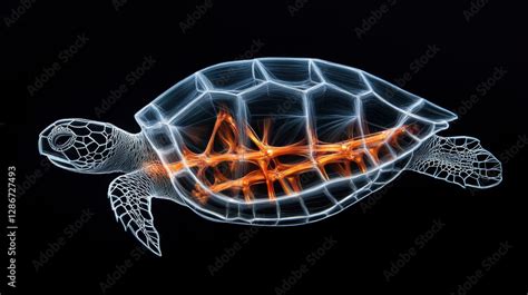 Anatomy A Detailed Cross Section Image Of A Turtles Shell Showcasing Its Structure In High