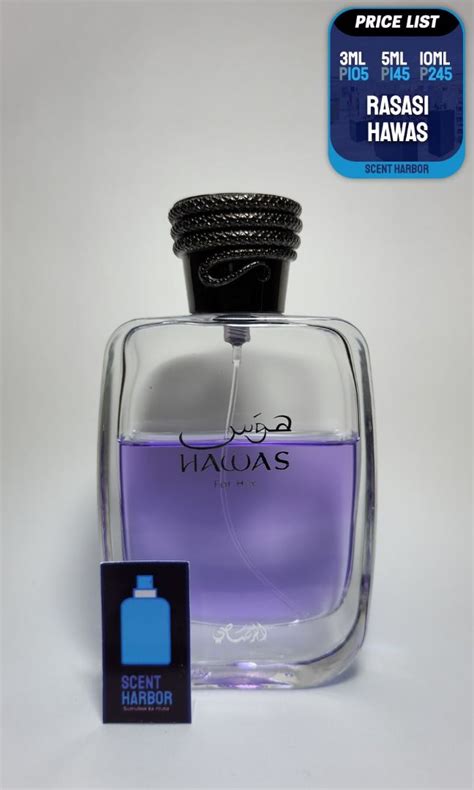 Decant Rasasi Hawas 3ml 5ml 10ml Not Full Bottle Beauty
