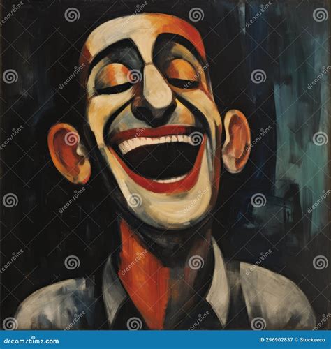 Laughing Man Jewish Culture Themes In Noir Comic Art Stock Illustration