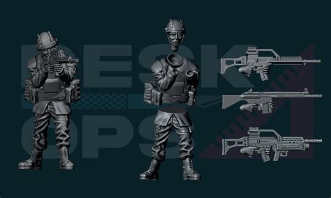 Tabletop Miniature Modular Bundeswehr Soldier 28mm Modern