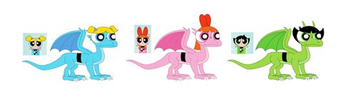 Powerpuff Girls As Dragons Digital By Jamartone On Deviantart