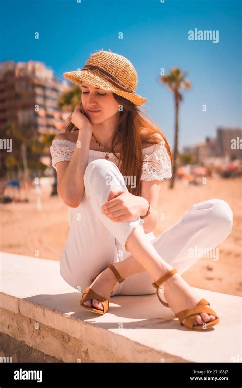 Female Redhead Beach Hi Res Stock Photography And Images Alamy