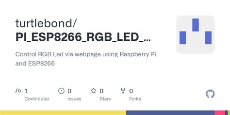 GitHub Turtlebond PI ESP RGB LED WEB CONTROLLER Control RGB Led Via Webpage Using