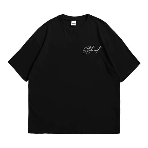 Statement Signature Tee Black Statement Streetwear