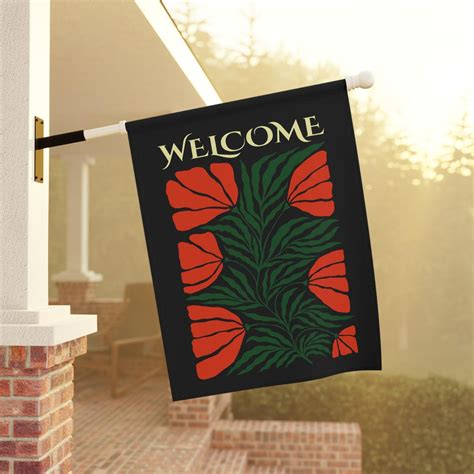 Yard And Garden Welcome Flags Modern Outdoor Home Decor Etsy