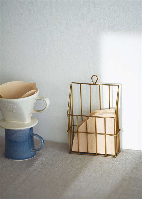 Fog Linen Work Brass Wire Coffee Filter Holder Minzuu