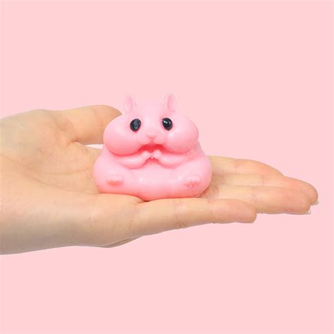 65g Pink Hamster Taba Squishy Fufusquishy