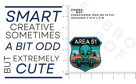 Area 51 Patch 315 Inches Cool Alien Activity Et Ufo