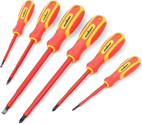 Horusdy 6 Piece Electrician Screwdriver Set 1000v Insulated Magnetic