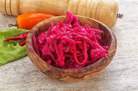 Premium Photo Marinated Cabbage With Beetroot And Spices