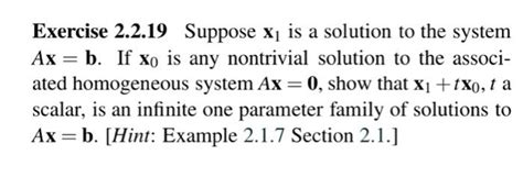Solved Exercise 2 2 19 Suppose x₁ is a solution to the Chegg com