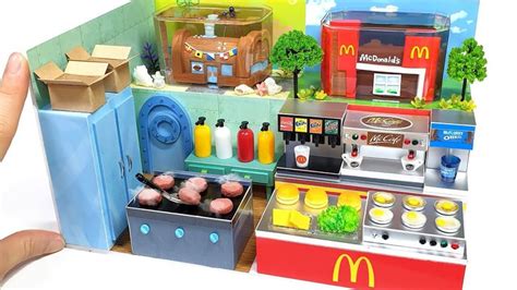 Diy Miniature Spongebob Krusty Krab Vs Mcdonalds Board House