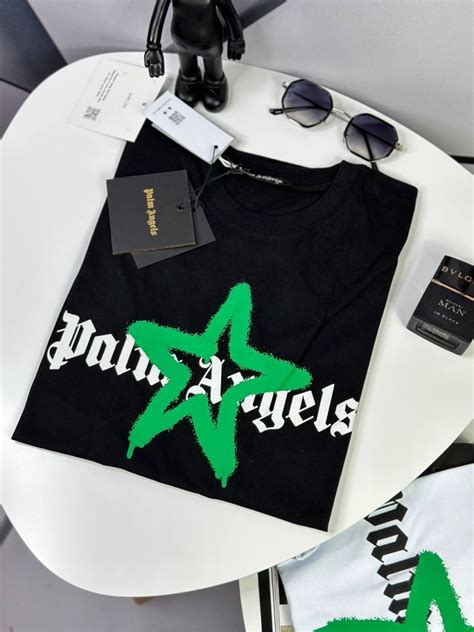 Футболка Palm Angels черная с зеленой звездой mf006 (ID#1898468000 ...